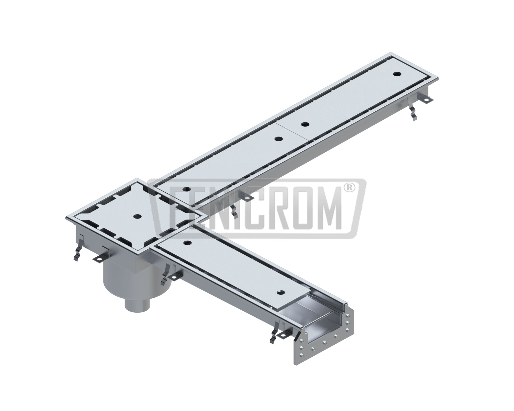 Stainless steel modular drain channel heavy duty - Fenicrom Saudi ...