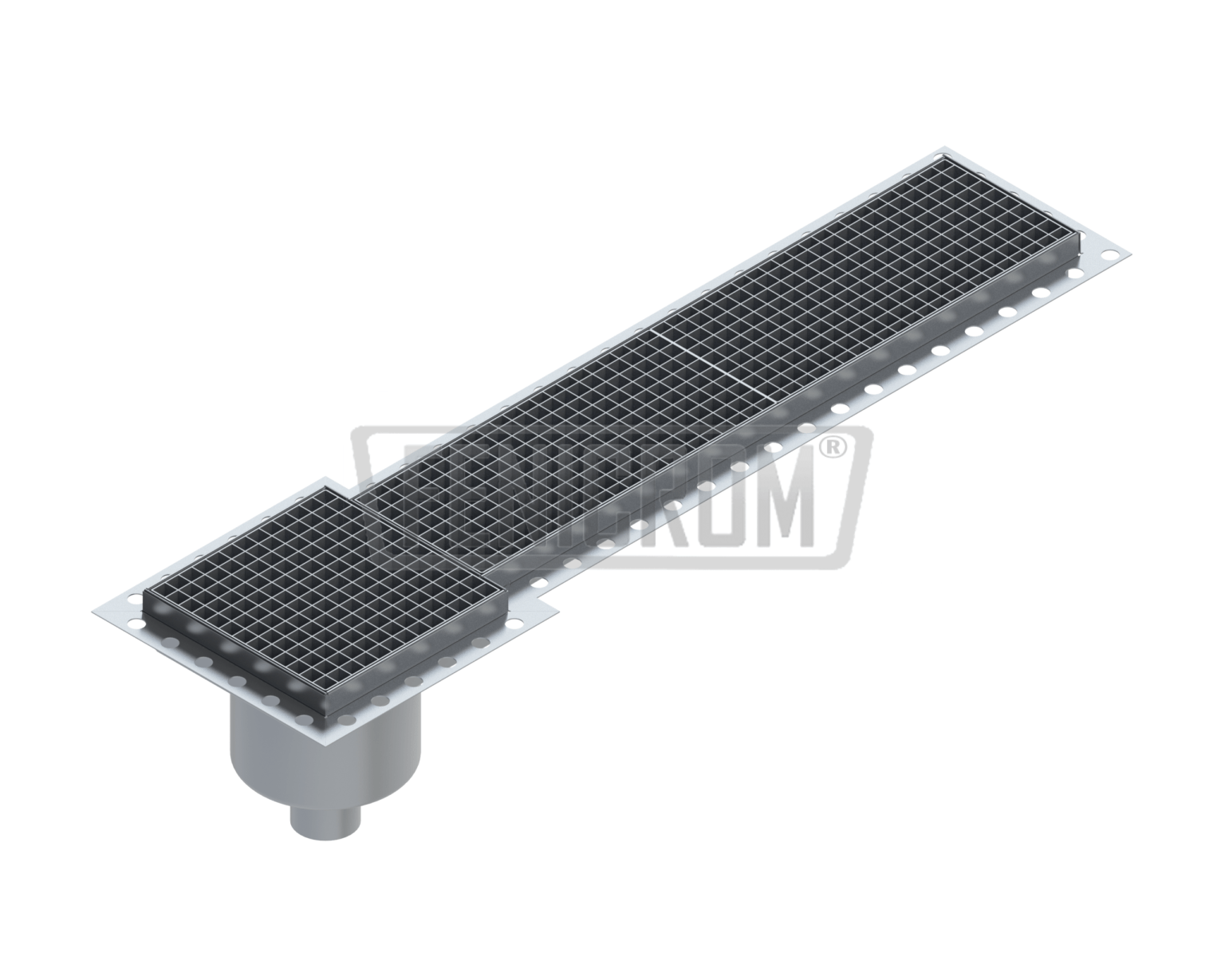 Stainless steel modular drain channel isolated heavy duty - Fenicrom ...