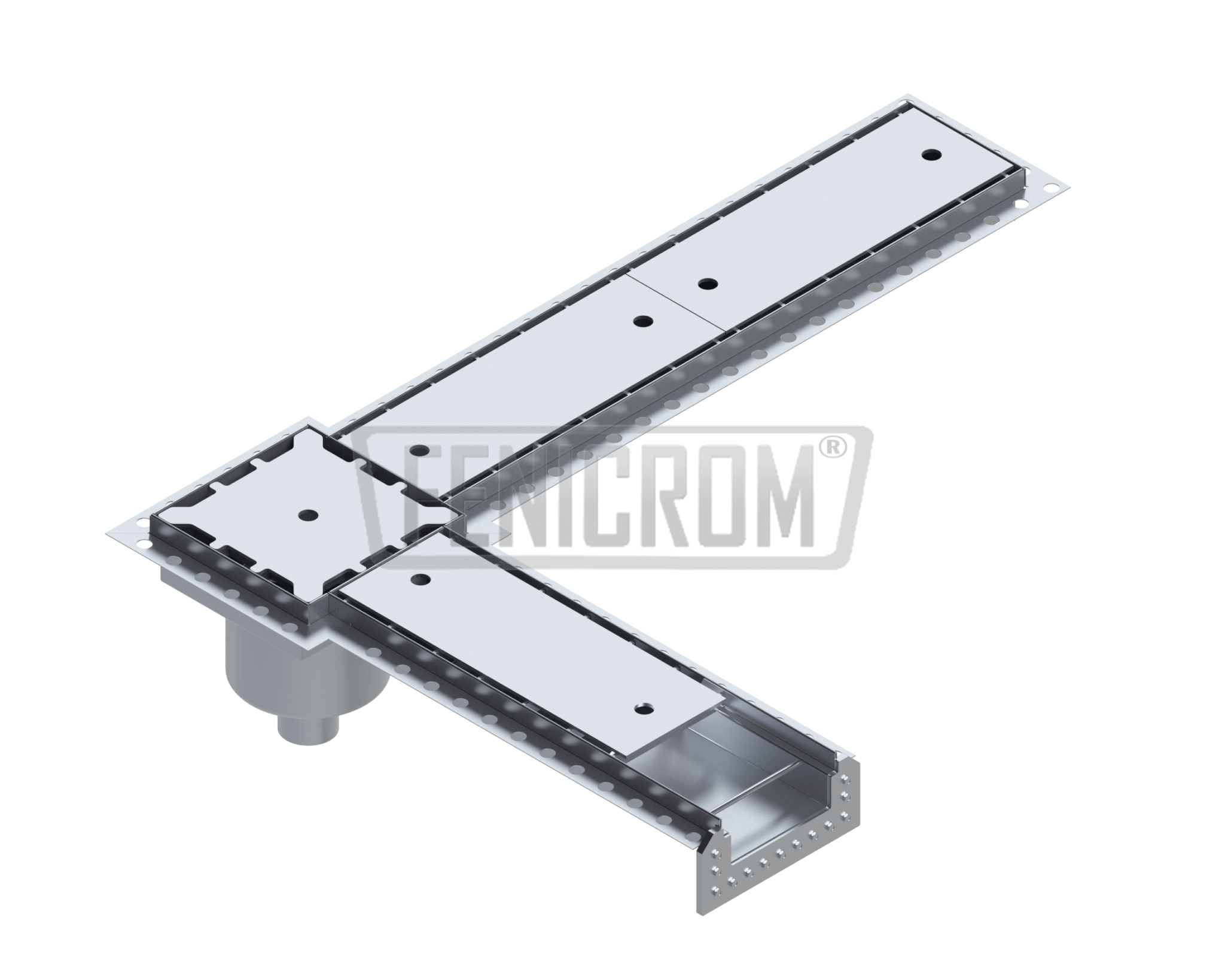 Stainless steel modular drain channel isolated light duty - Fenicrom ...